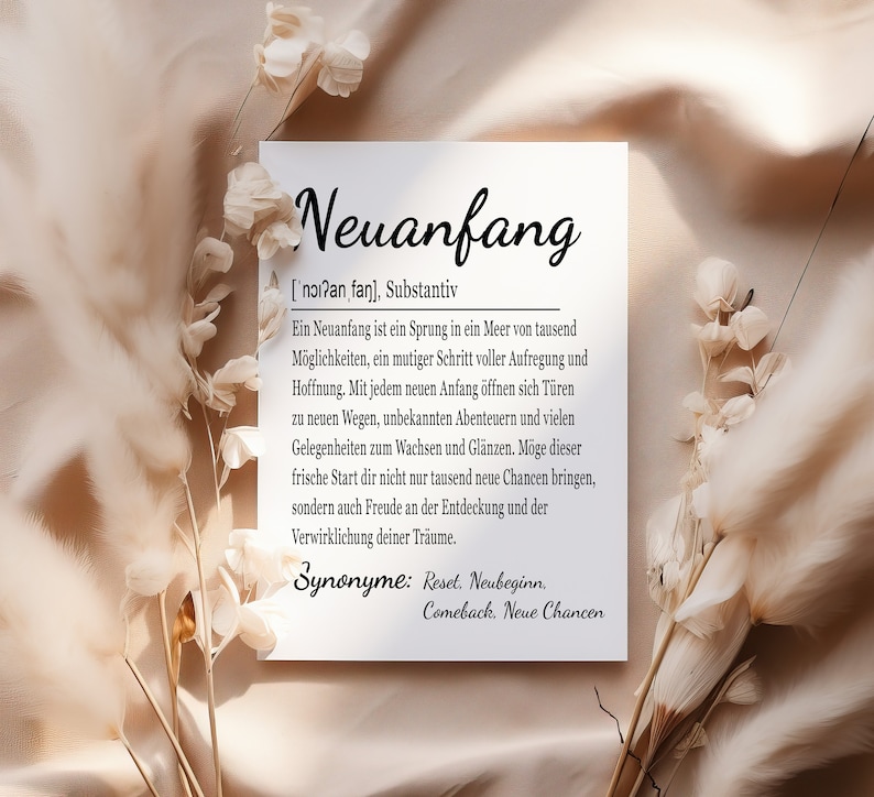 Neuanfang Karte mit Umschlag und personalisertem Schlüsselanhänger ...