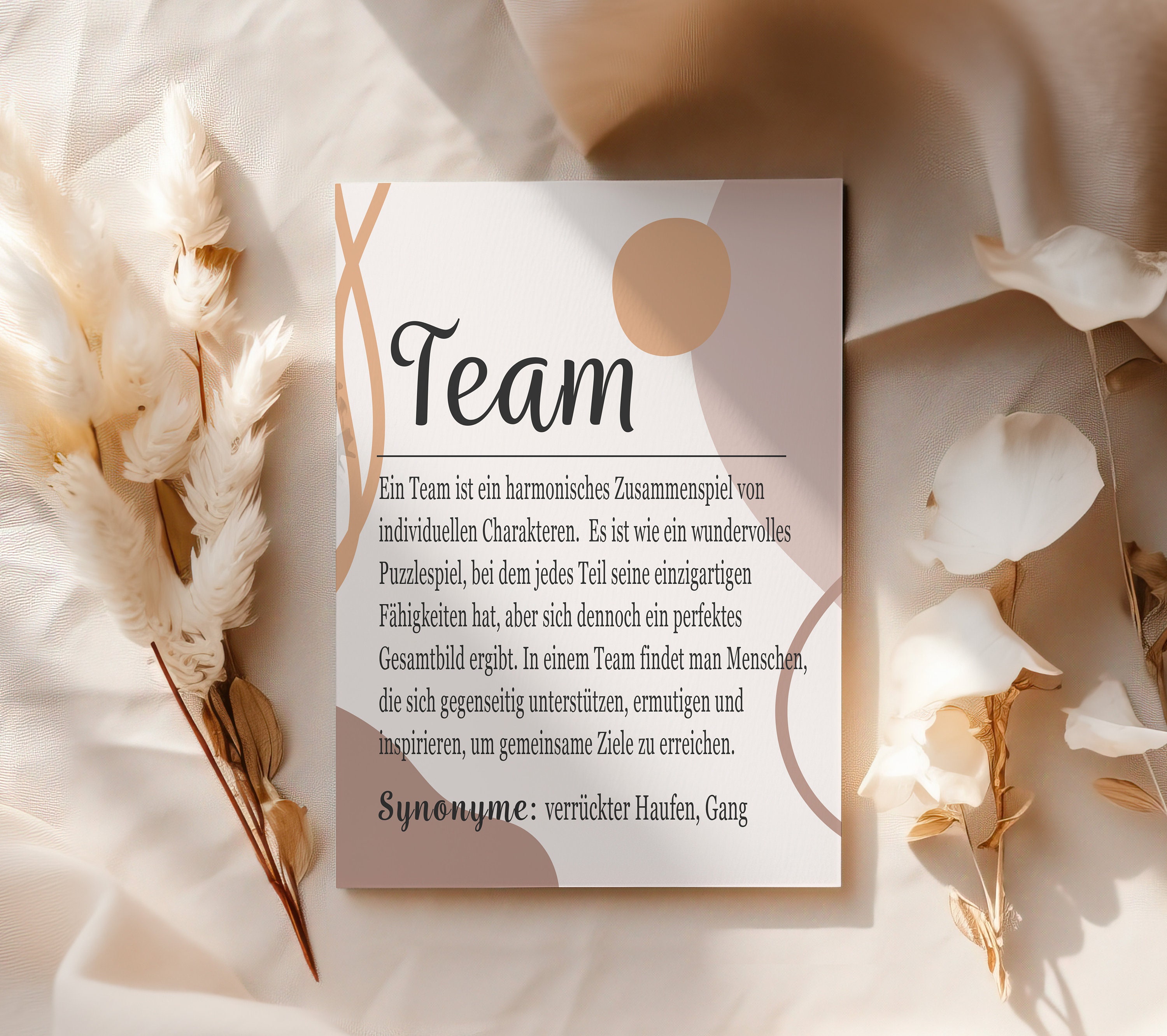 Team Karten Boho (Din A6), Kollegen Karte, Kollegin, Weihnachtskarten ...