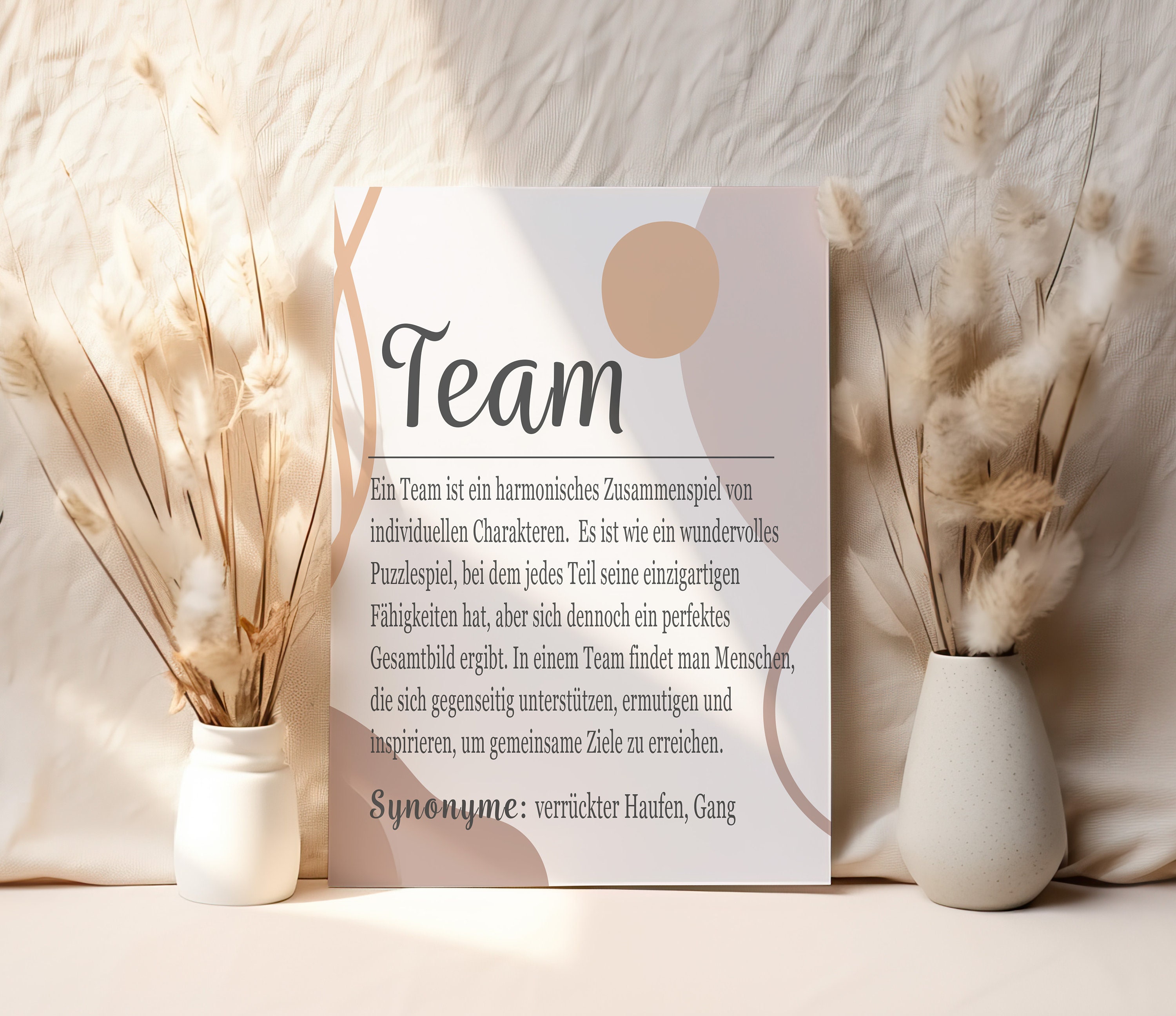 Team Karten Boho (Din A6), Kollegen Karte, Kollegin, Weihnachtskarten ...