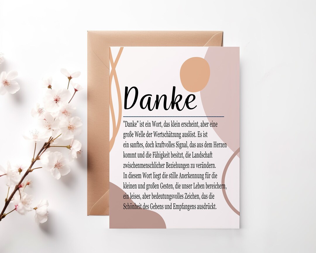 Thank You Definition Boho Cards, Din A6 Thank You, Colleagues, Team ...