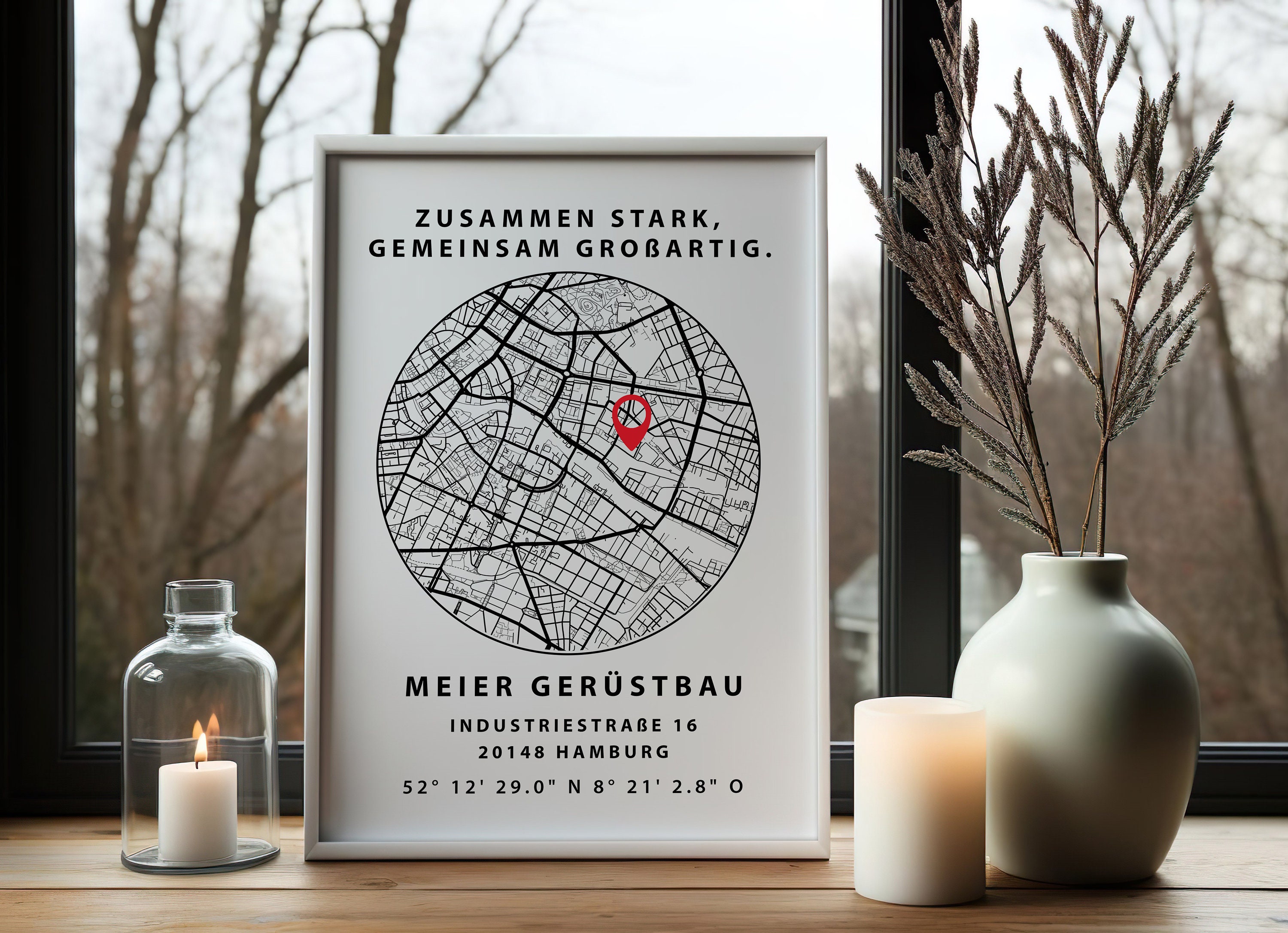 Firmenjubiläum Personalisiertes Bild mit euren Firmenangaben für ...