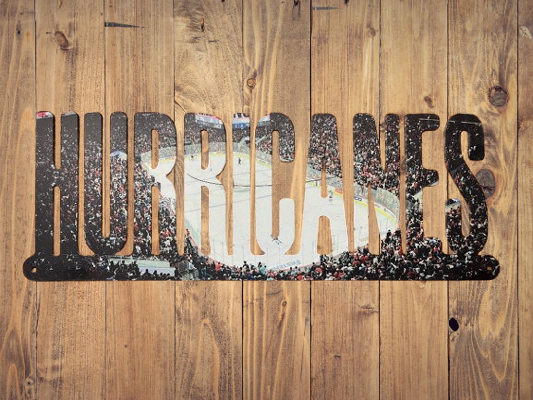 Carolina Hurricanes Text Metal Sign Arena Stadium Wall Art Hockey Wall ...