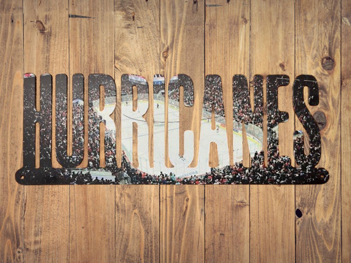 Carolina Hurricanes Text Metal Sign Arena Stadium Wall Art Hockey Wall ...