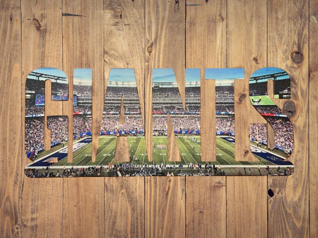 New York Giants Text Photo Metal Sign- Metlife Stadium - Etsy