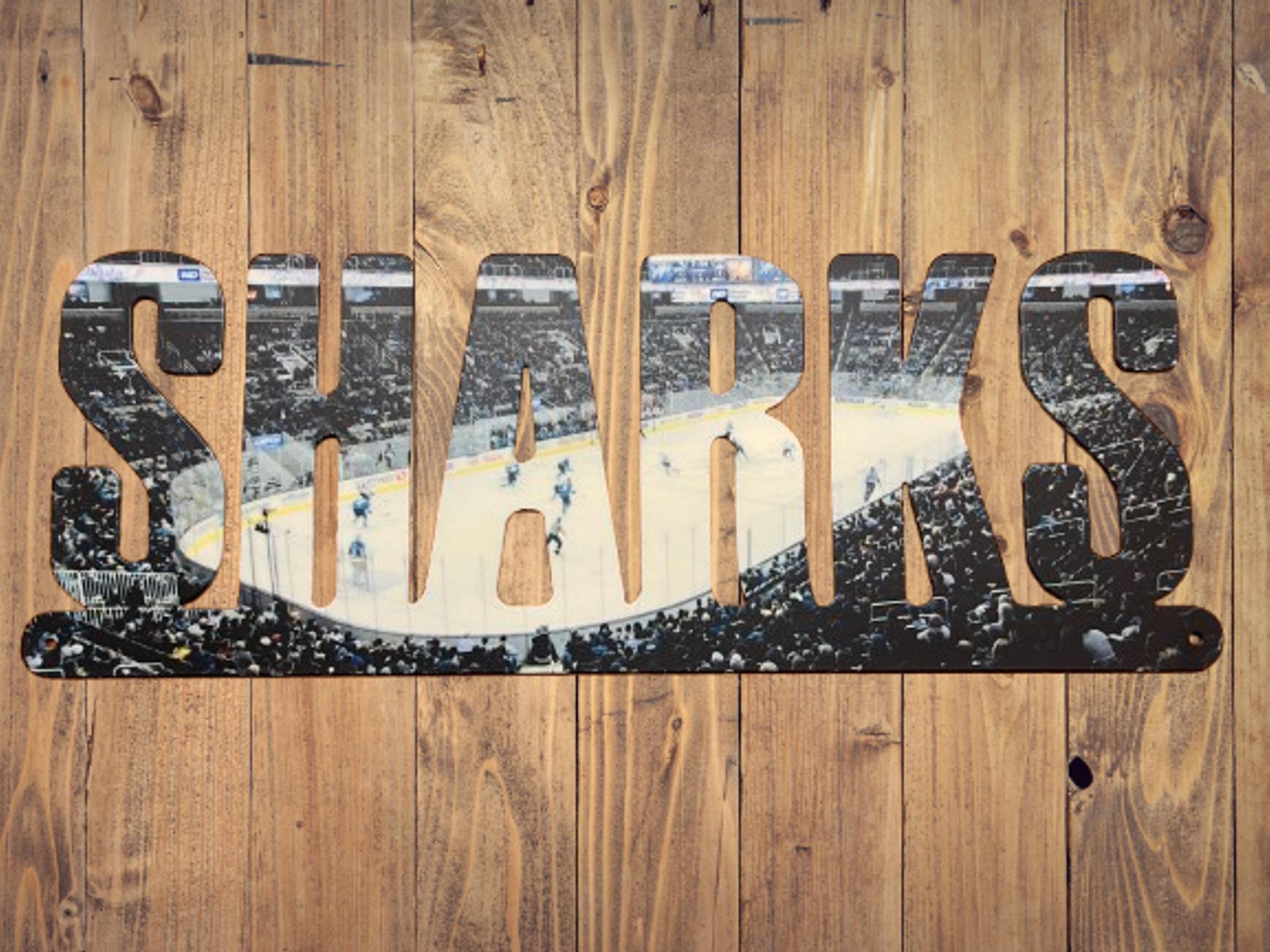 San Jose Sharks Text Photo Metal Sign- SAP Center - Etsy