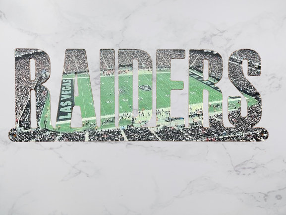 Las Vegas Raiders Text Metal Sign Stadium Wall Art Football Wall ...