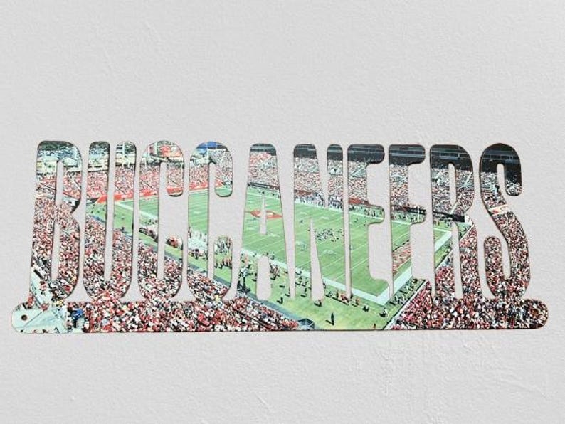 Tampa Bay Buccaneers Football Text Photo Metal Sign - Raymond James ...