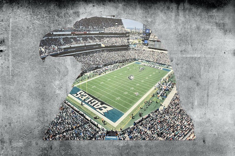 Philadelphia Eagles Corner Metal Sign Stadium Wall Art Football Wall ...