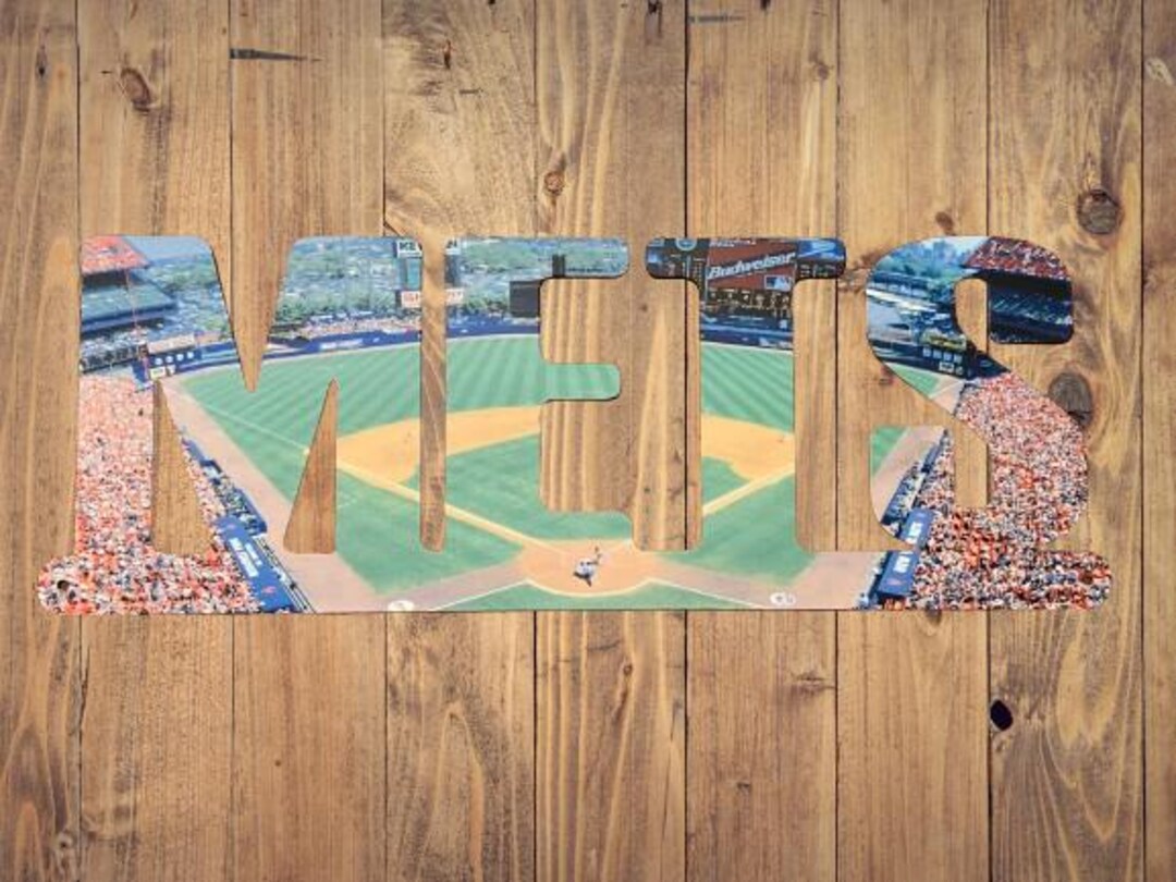 New York Mets Text Sublimated Metal Sign Shea Stadium - Etsy