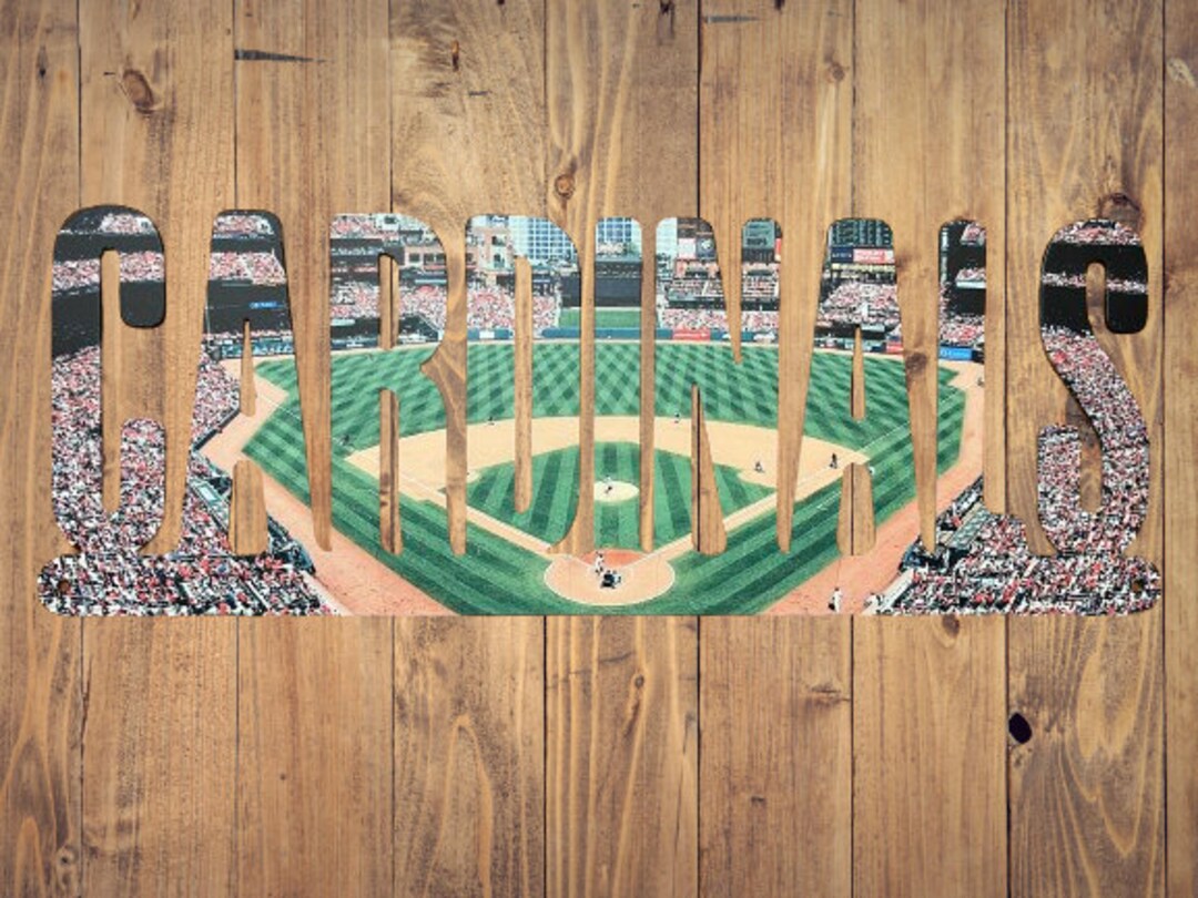 St. Louis Cardinals Text Sublimated Metal Sign Busch Stadium - Etsy