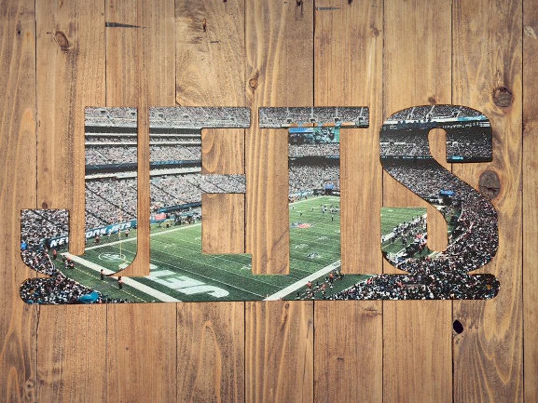New York Jets Text Metal Sign Stadium Wall Art Football Wall Hanging ...