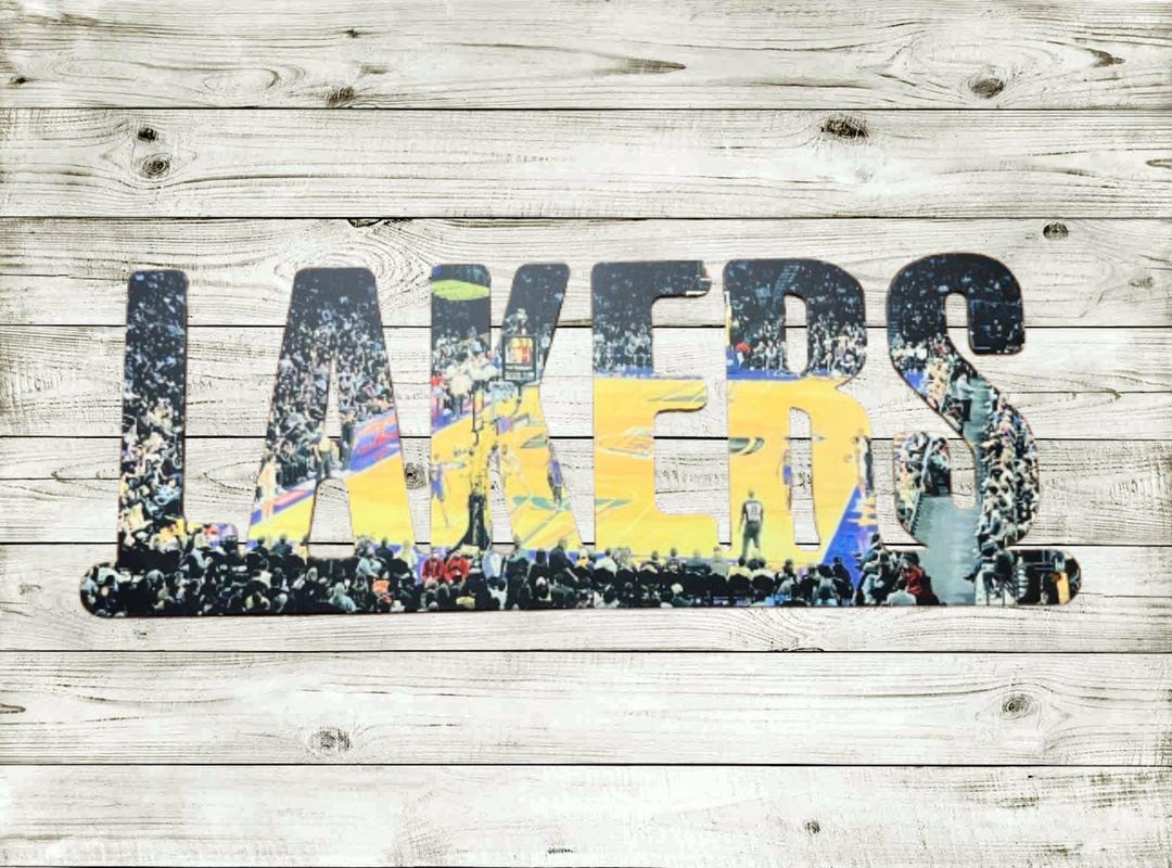 Los Angeles Lakers Text Photo Metal Sign- Crypto Arena - Etsy