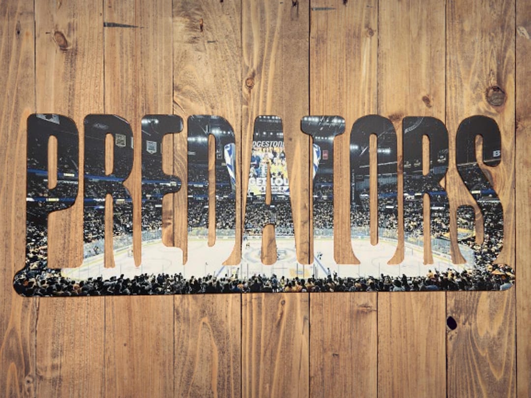 Nashville Predators Text Photo Metal Sign- Bridgestone Arena - Etsy