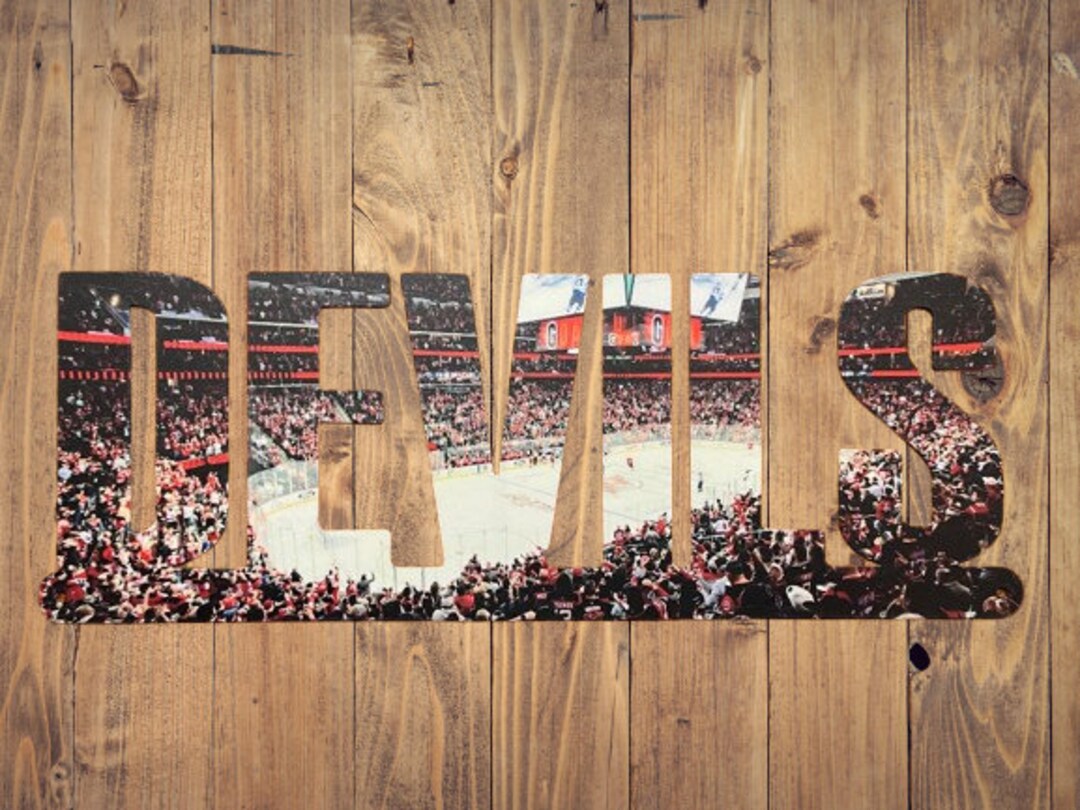 New Jersey Devils Text Photo Metal Sign- Prudential Center - Etsy