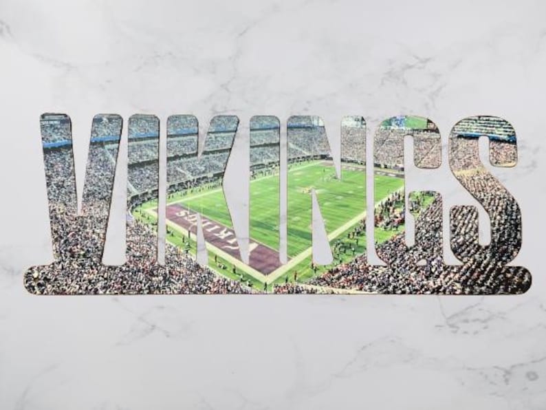 Minnesota Vikings Text Photo Metal Sign- U.S. Bank Stadium - Etsy