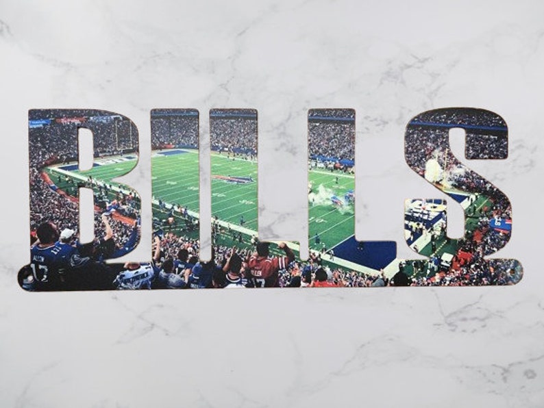 Buffalo Bills Text Metal Sign Stadium Wall Art Football Wall Hanging ...