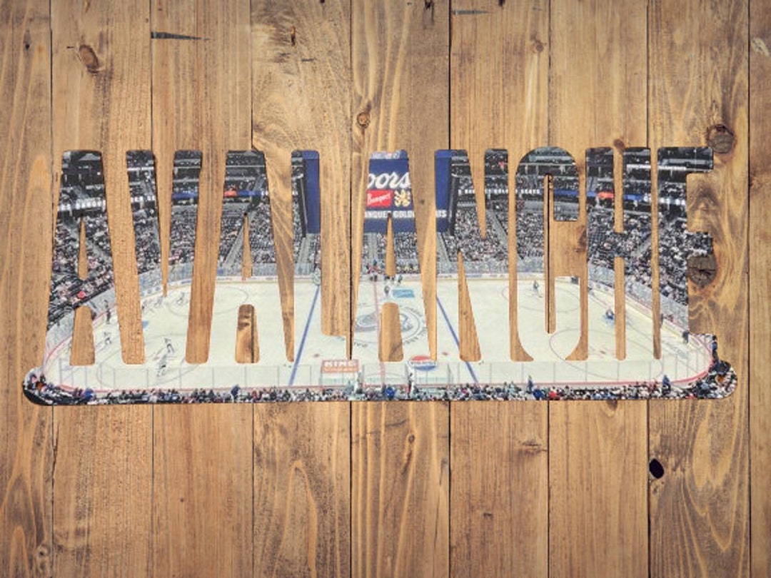 Colorado Avalanche Text Metal Sign Arena Stadium Wall Art Hockey Wall ...