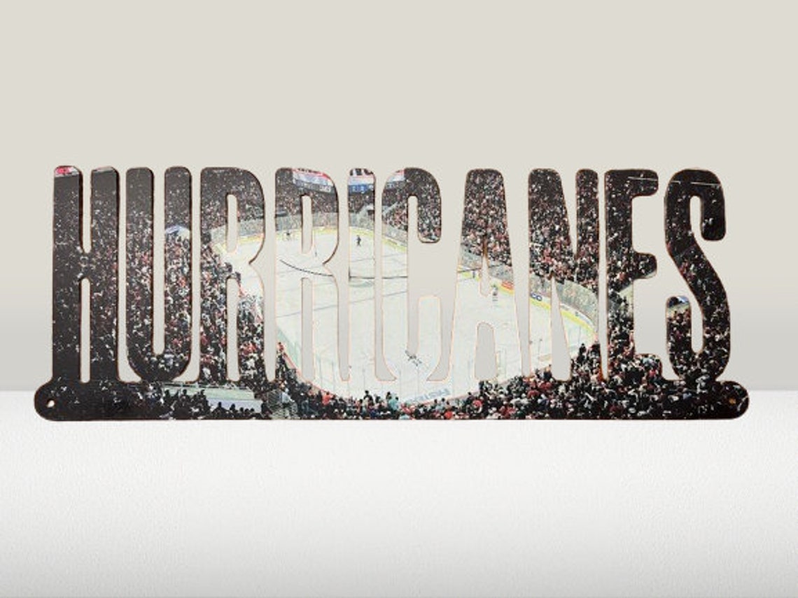 Carolina Hurricanes Text Metal Sign Arena Stadium Wall Art Hockey Wall ...