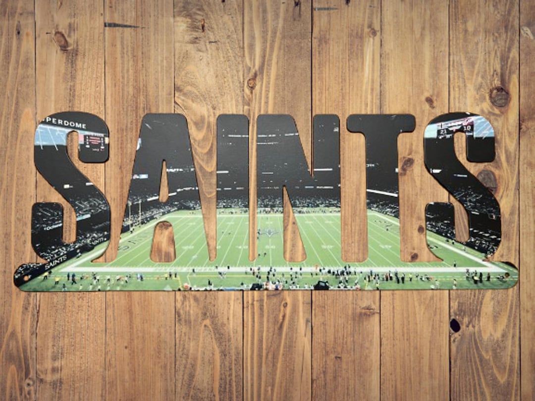 New Orleans Saints Text Sublimated Metal Sign Caesars Superdome - Etsy