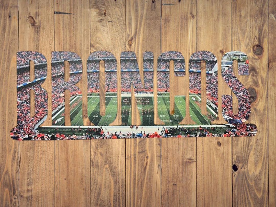 Denver Broncos Text Photo Metal Sign- Empower Field - Etsy
