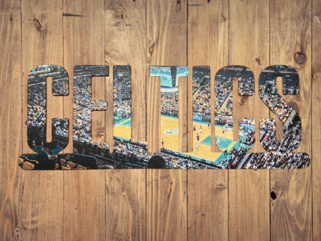 Boston Celtics Text Photo Metal Sign- TD Garden - Etsy