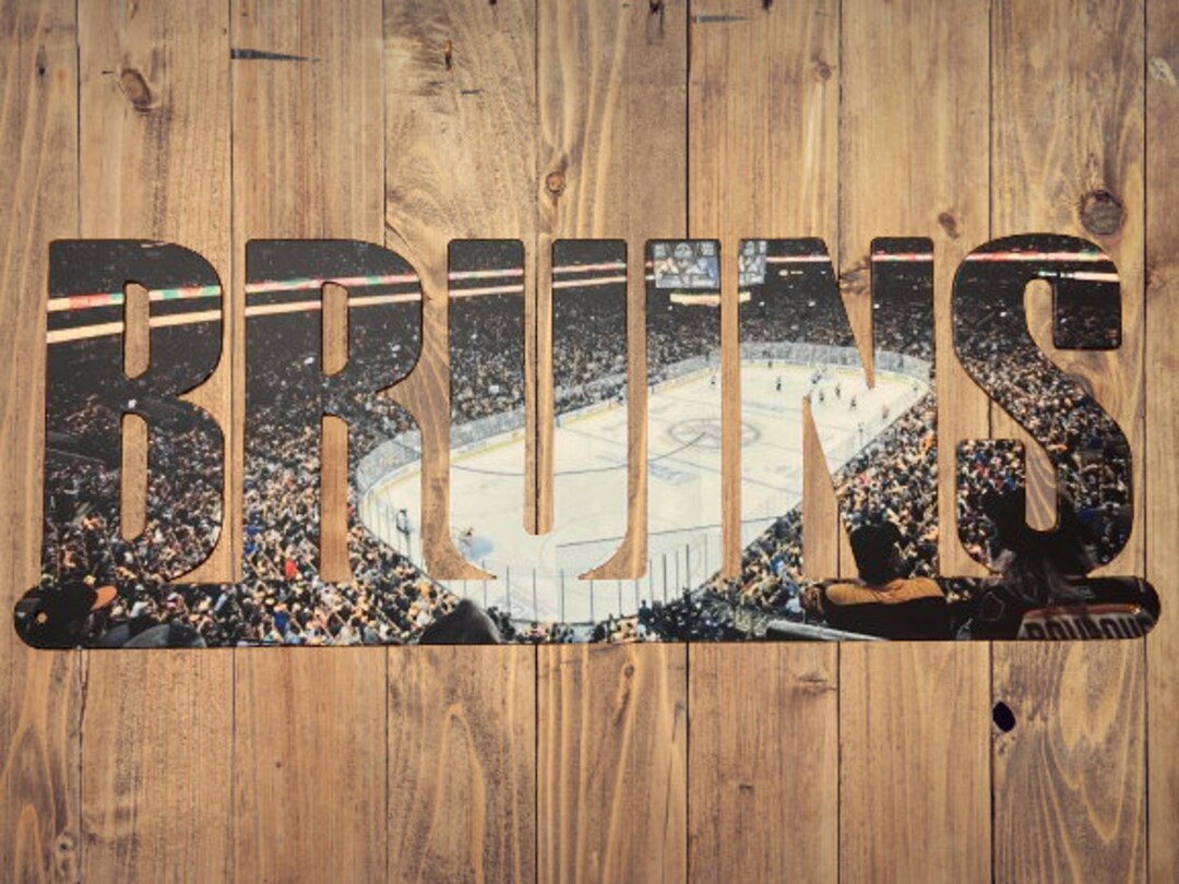 Boston Bruins Text Metal Sign Arena Stadium Wall Art Hockey Wall ...