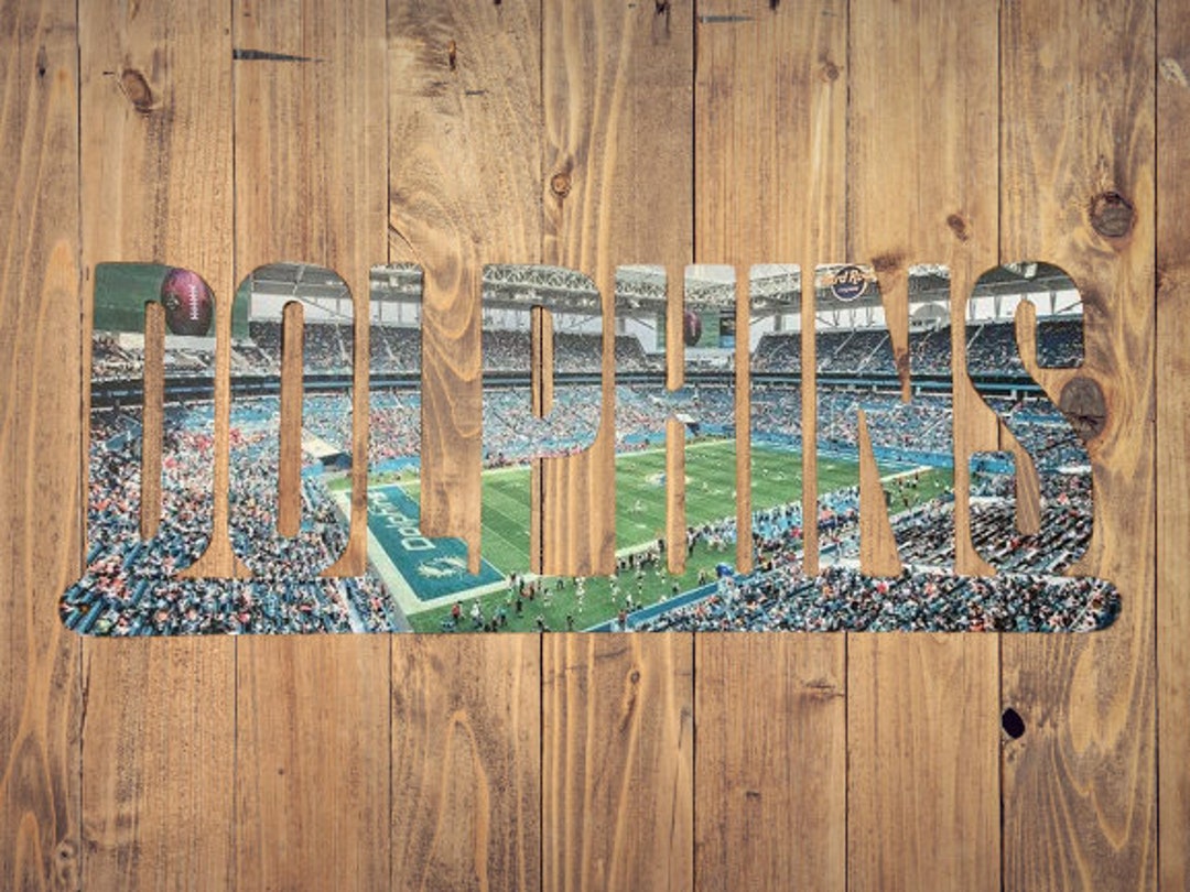 Miami Dolphins Text Photo Metal Sign- Hard Rock Stadium - Etsy