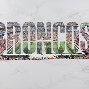 Denver Broncos Text Photo Metal Sign- Empower Field - Etsy