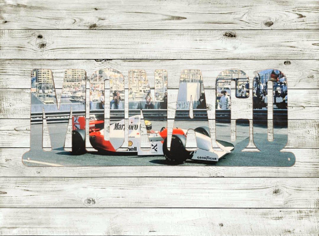 Monaco Formula One Auto Racing Text Metal Sign - Vintage Racing Photo ...