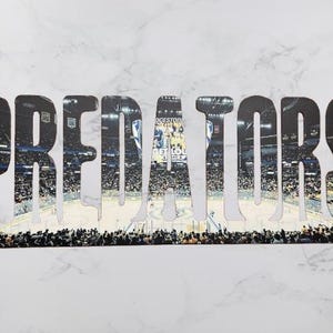 Nashville Predators Text Photo Metal Sign- Bridgestone Arena - Etsy