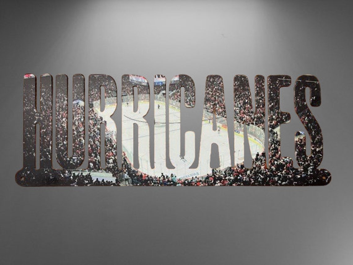 Carolina Hurricanes Text Metal Sign Arena Stadium Wall Art Hockey Wall ...