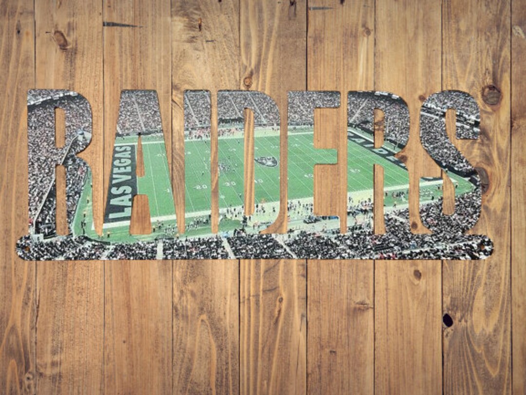 Las Vegas Raiders Text Metal Sign Stadium Wall Art Football Wall ...
