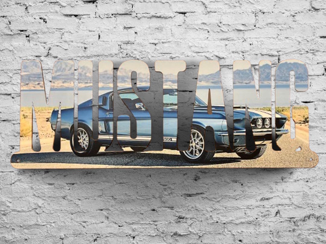 Ford Mustang GT Fastback Racing Motorsports Text Photo Metal Sign ...