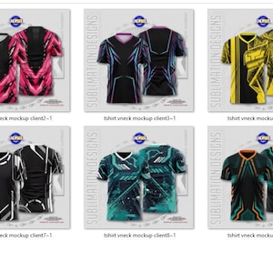 Sublimation T-shirt Design Bundle | Editable Sportswear PSD Template - Etsy
