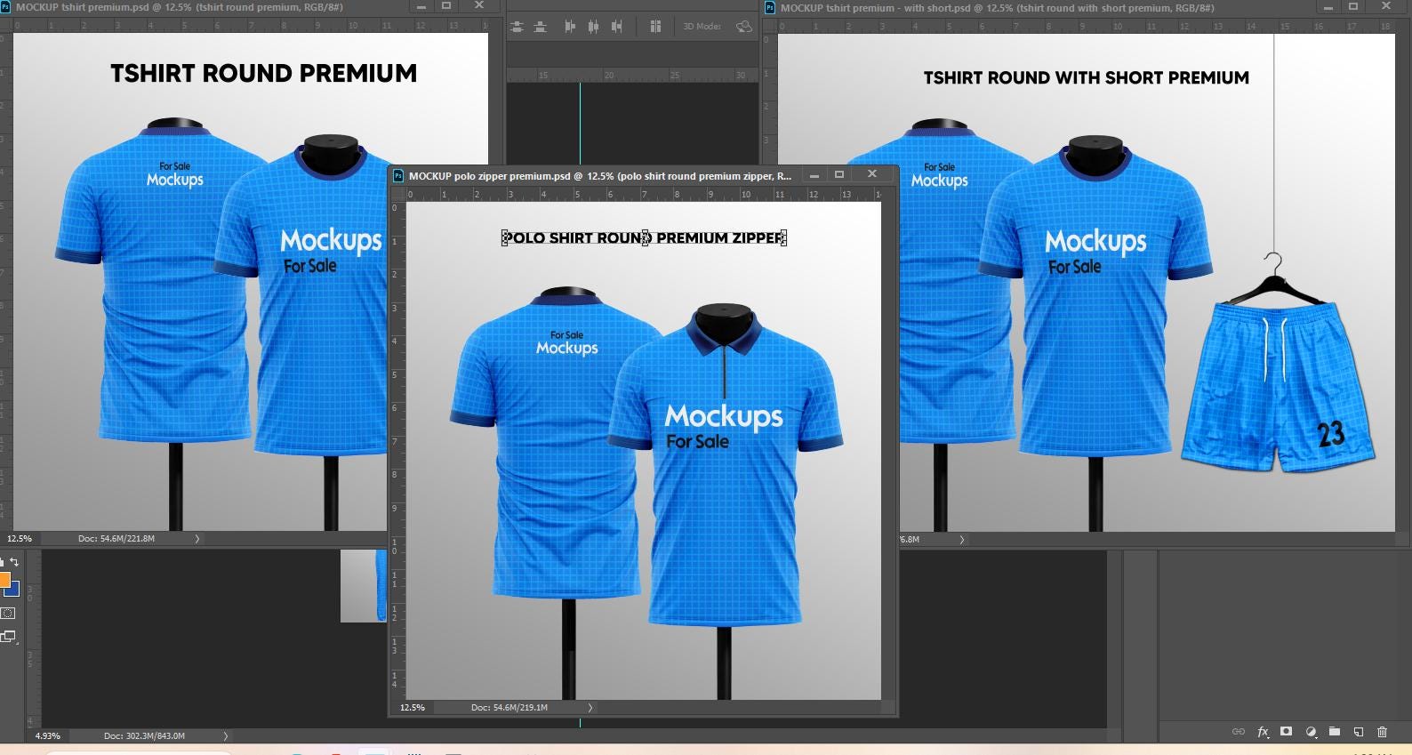 Jersey Design Mockup Bundle: Full Sublimation Basketball Uniform (PSD ...