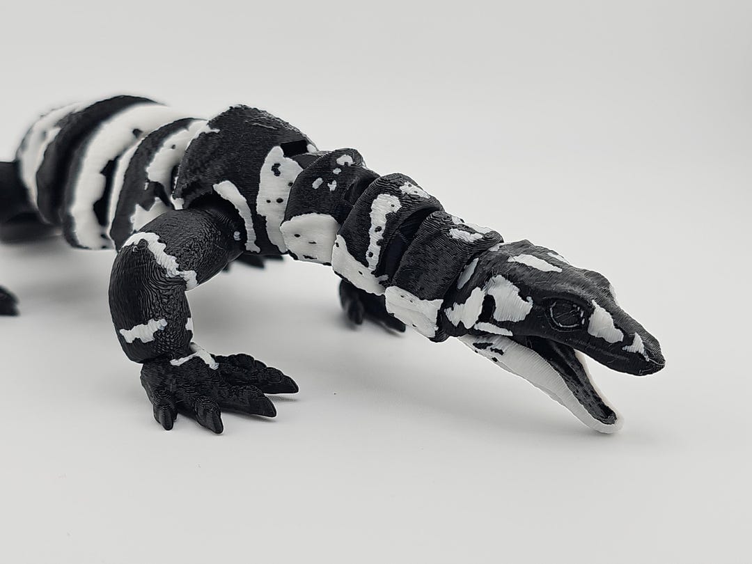Asian Water Lizard Monitor Figurine | 3D Printed Articulated Reptile ...