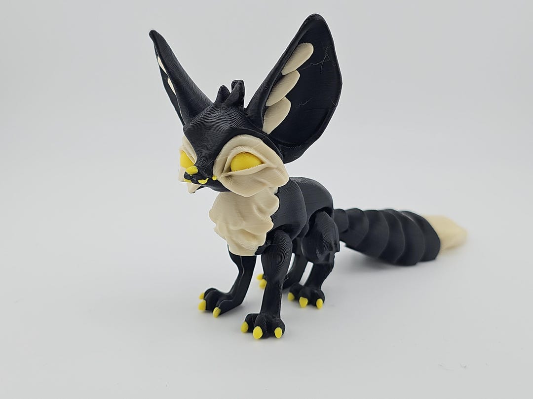 Colorful Fennec Fox 3D Printed Desk Pet - Articulated Fantasy Decor for ...