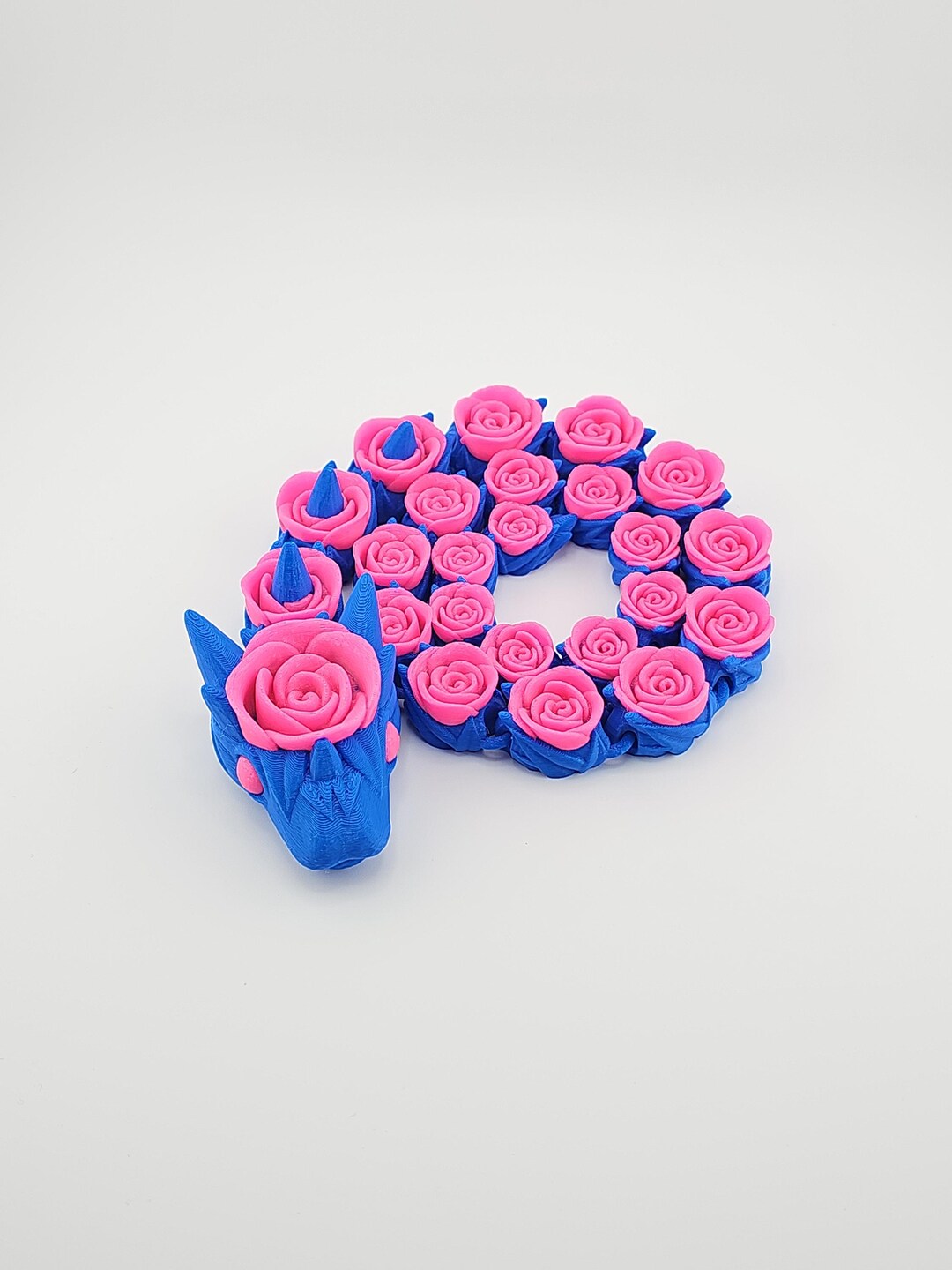 Articulated Rose Snake 3D Printed Flexible Flower Serpent Desk and ...