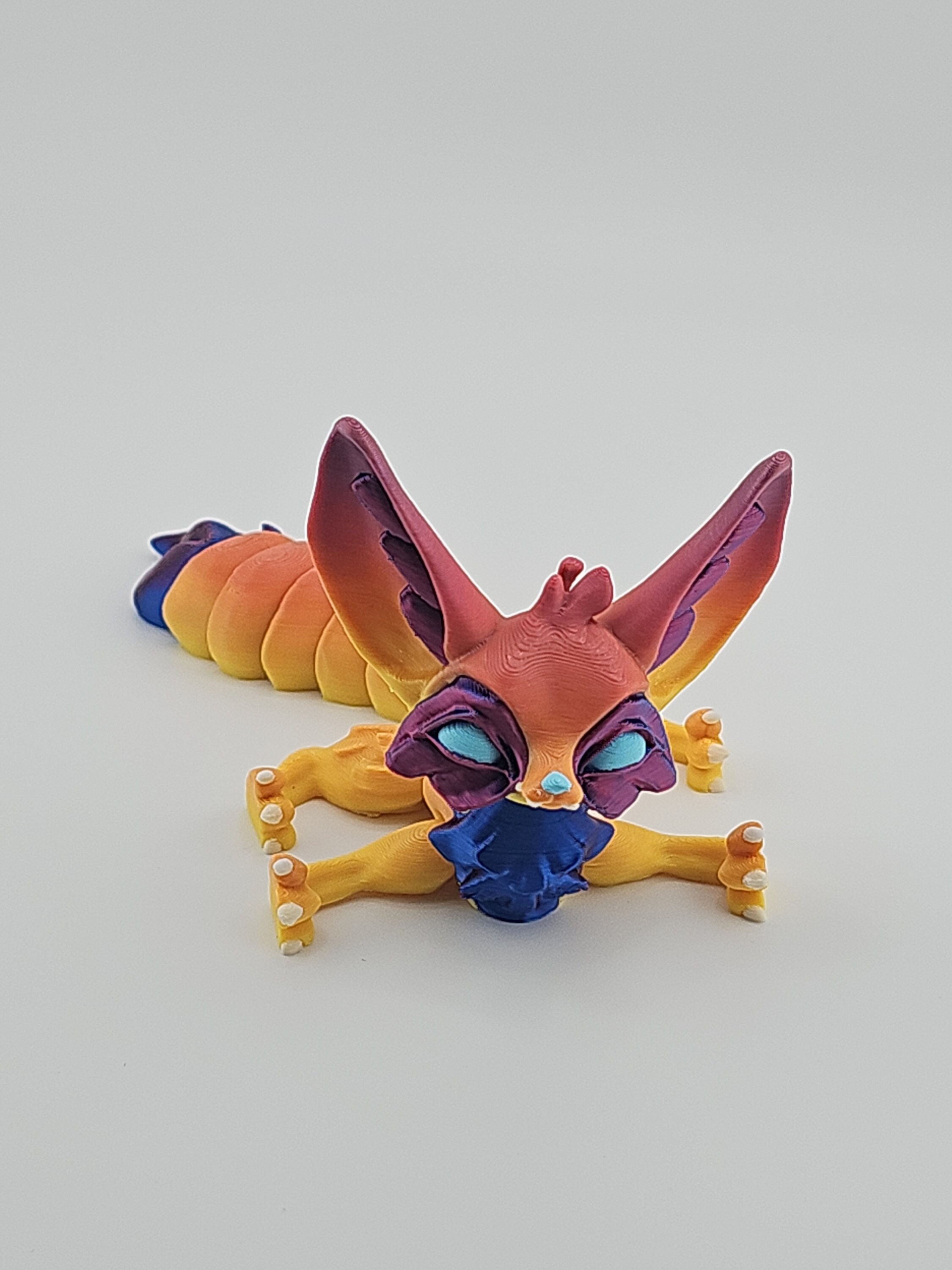 Colorful Fennec Fox 3D Printed Desk Pet Articulated Fantasy Decor for ...