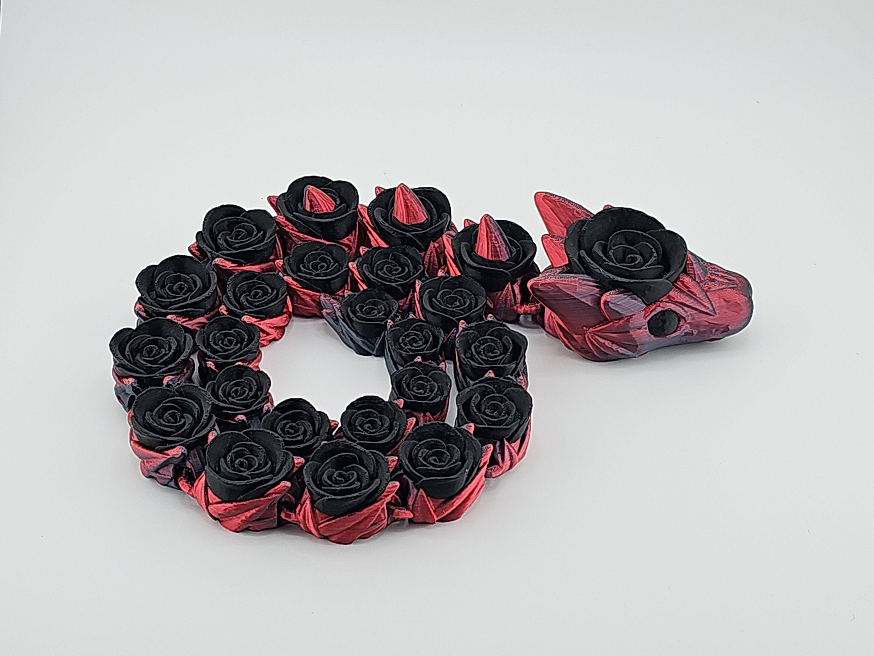 Articulated Rose Snake 3D Printed Flexible Flower Serpent Desk and ...