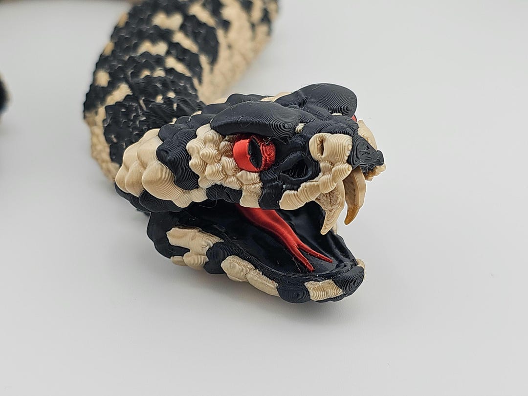 Rattle Snake Retracting Fangs - 3D Printed Articulated Rattle Tail ...