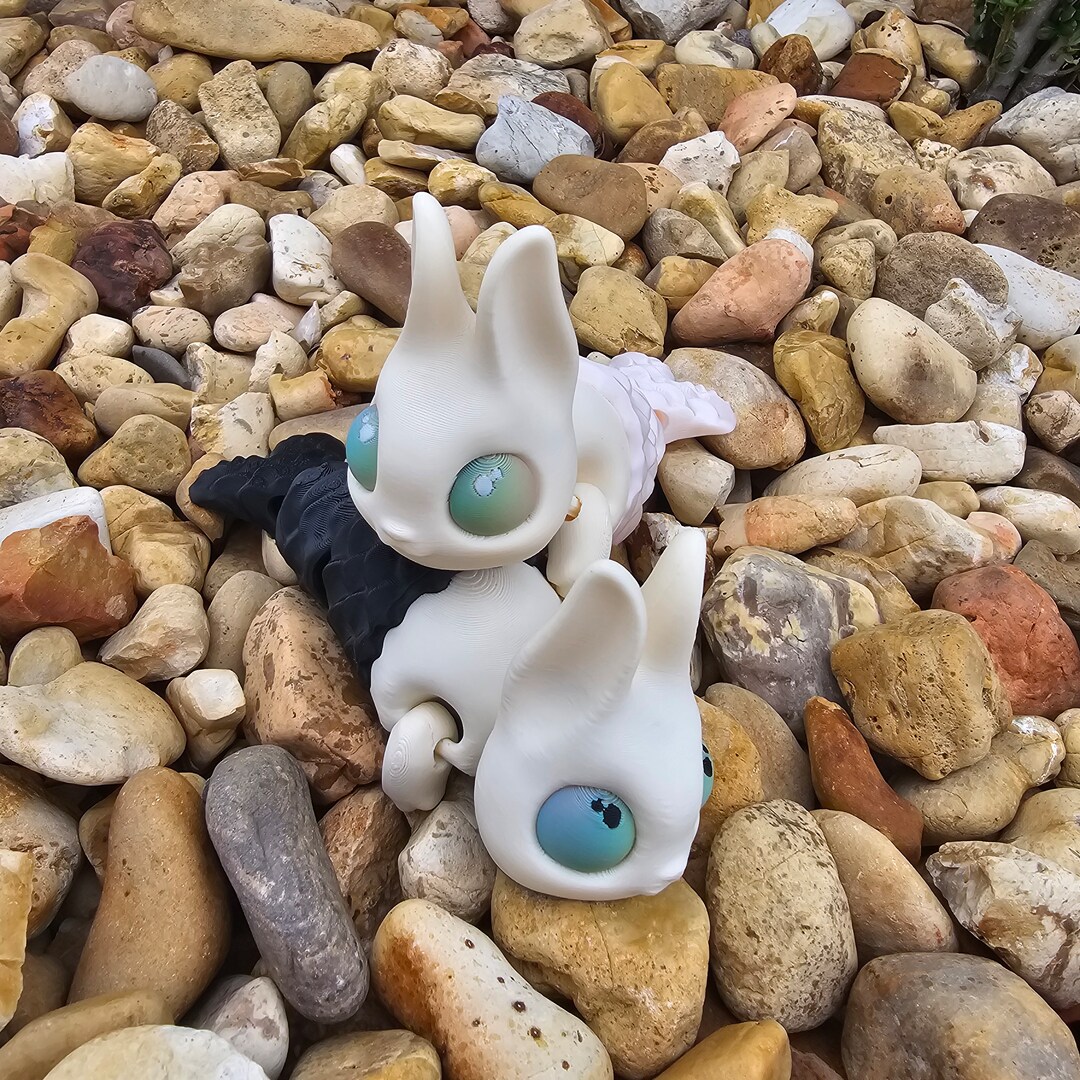 Desk Pet Merbunny 3D Printed Articulated Mermaid Bunny Cute Office ...