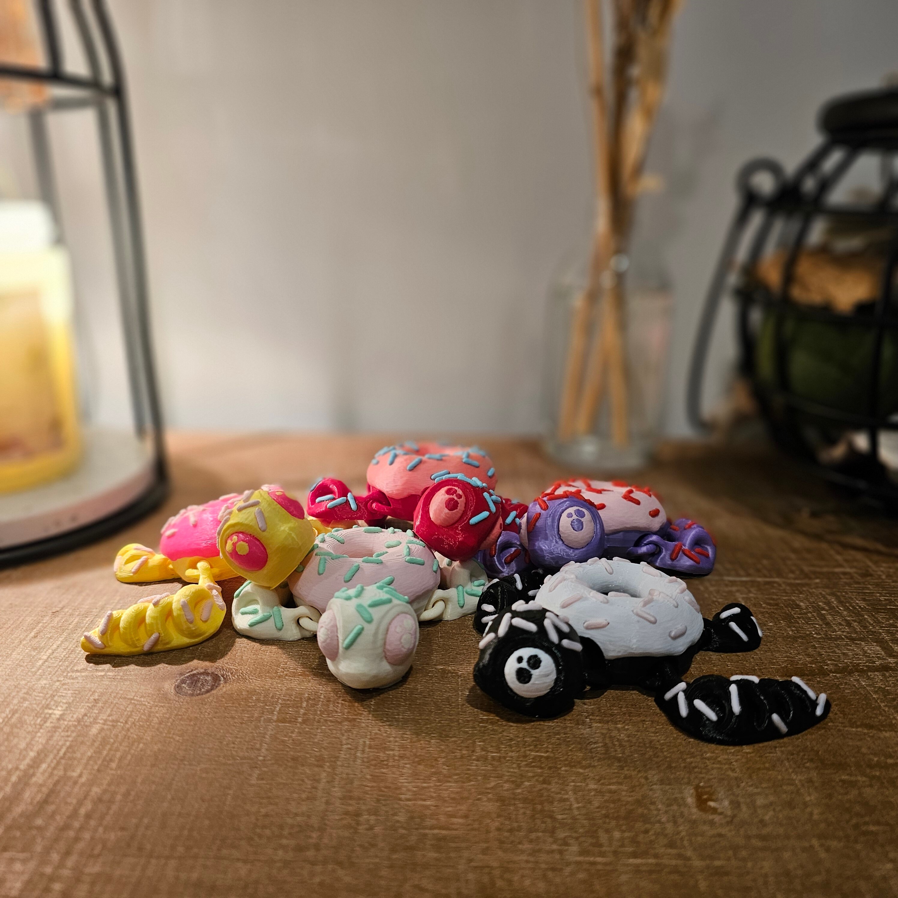 Donut Turtle Fidget Toy 3D Printed Articulating Desk Pet for Stress ...