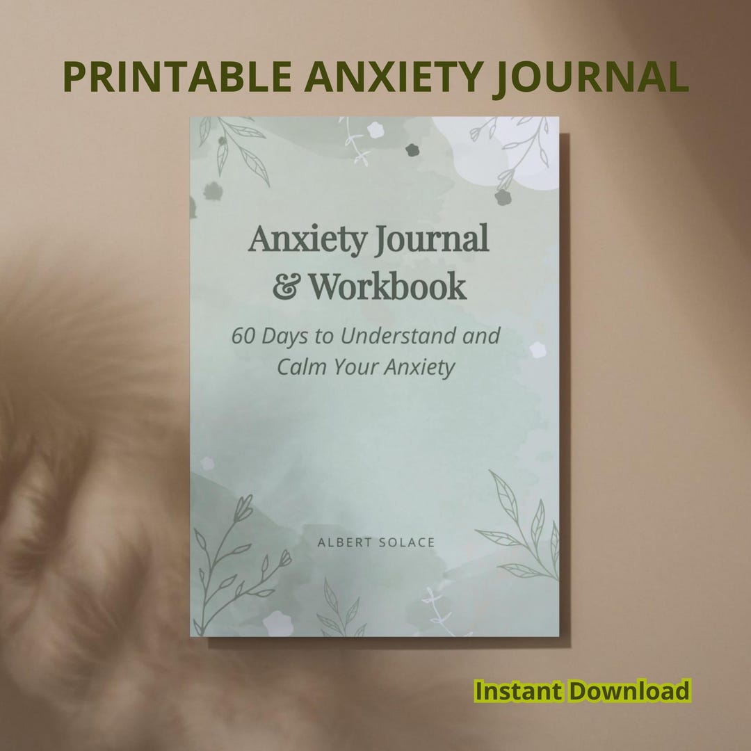 Anxiety Journal Printable PDF | Mental Health Workbook | Stress Relief ...