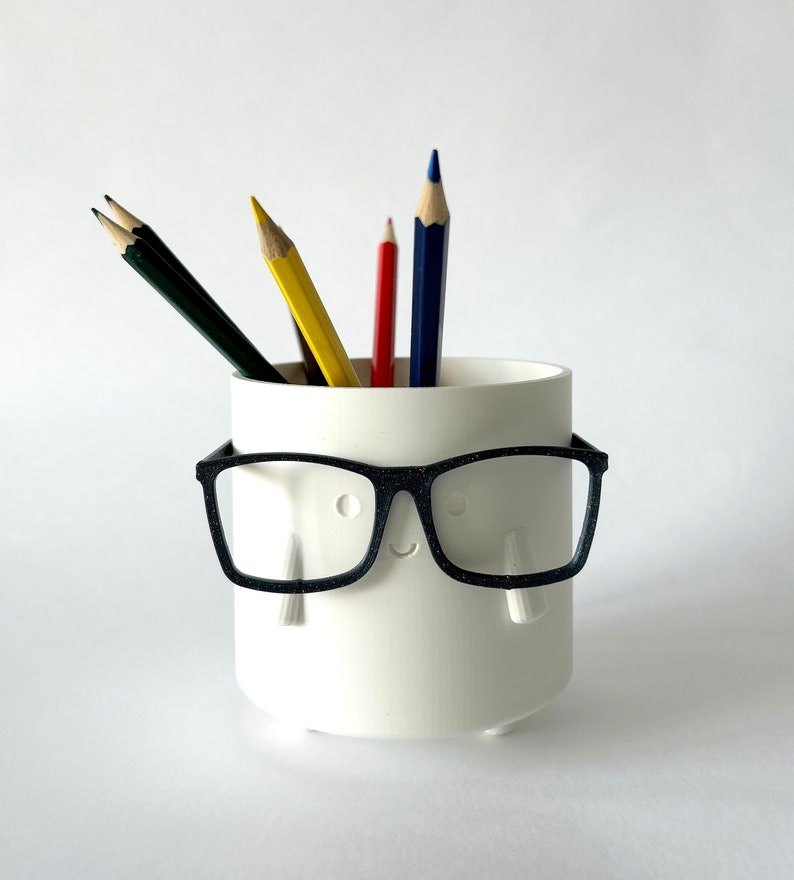 3D Printed Nerdy Plant Pot, Unique and Geeky Office Desk Pen Pencil ...