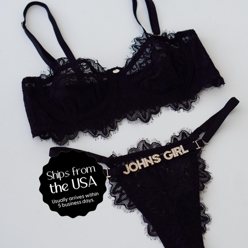 Custom Lingerie • Bra and Panty Set • Custom Thong • Personalized Thong ...