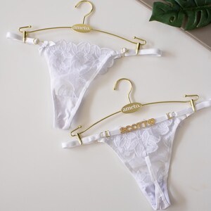 Custom Thong G-strings With Gold Charms Name Personalized Thong With ...