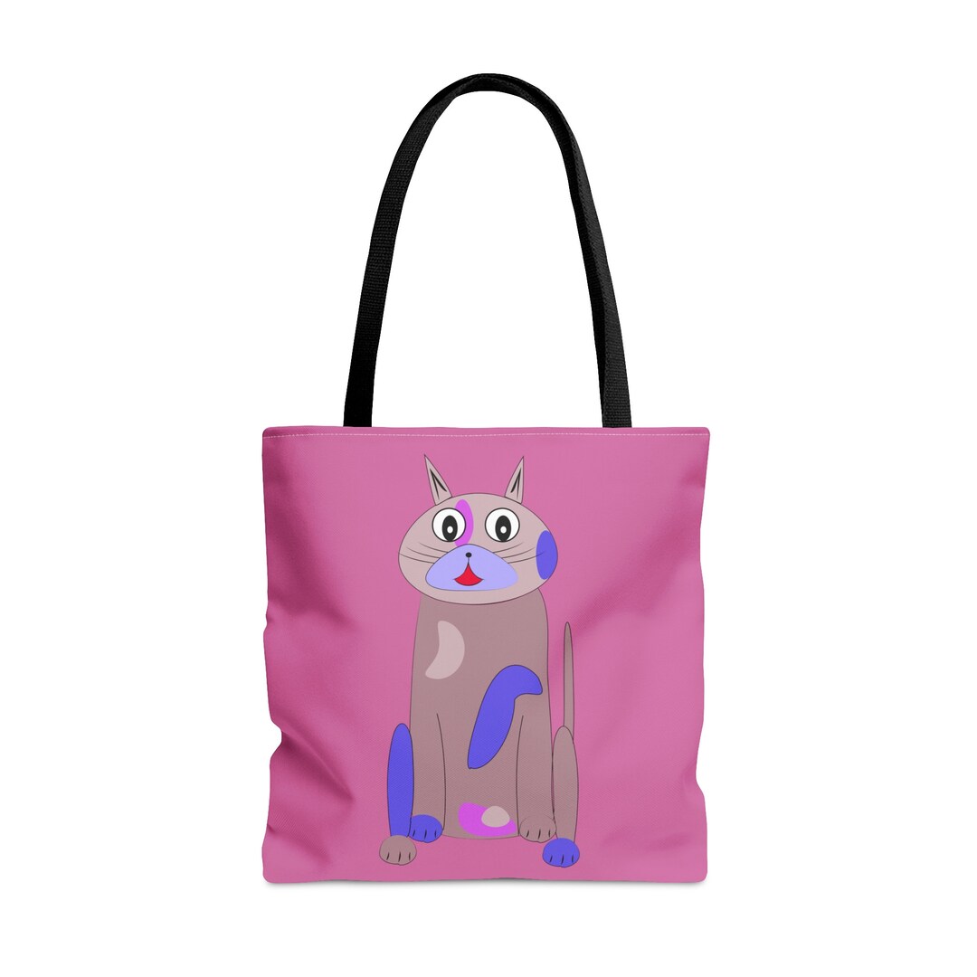 Heidi the Cat Tote Bag Various Sizes Pink Polyester - Etsy
