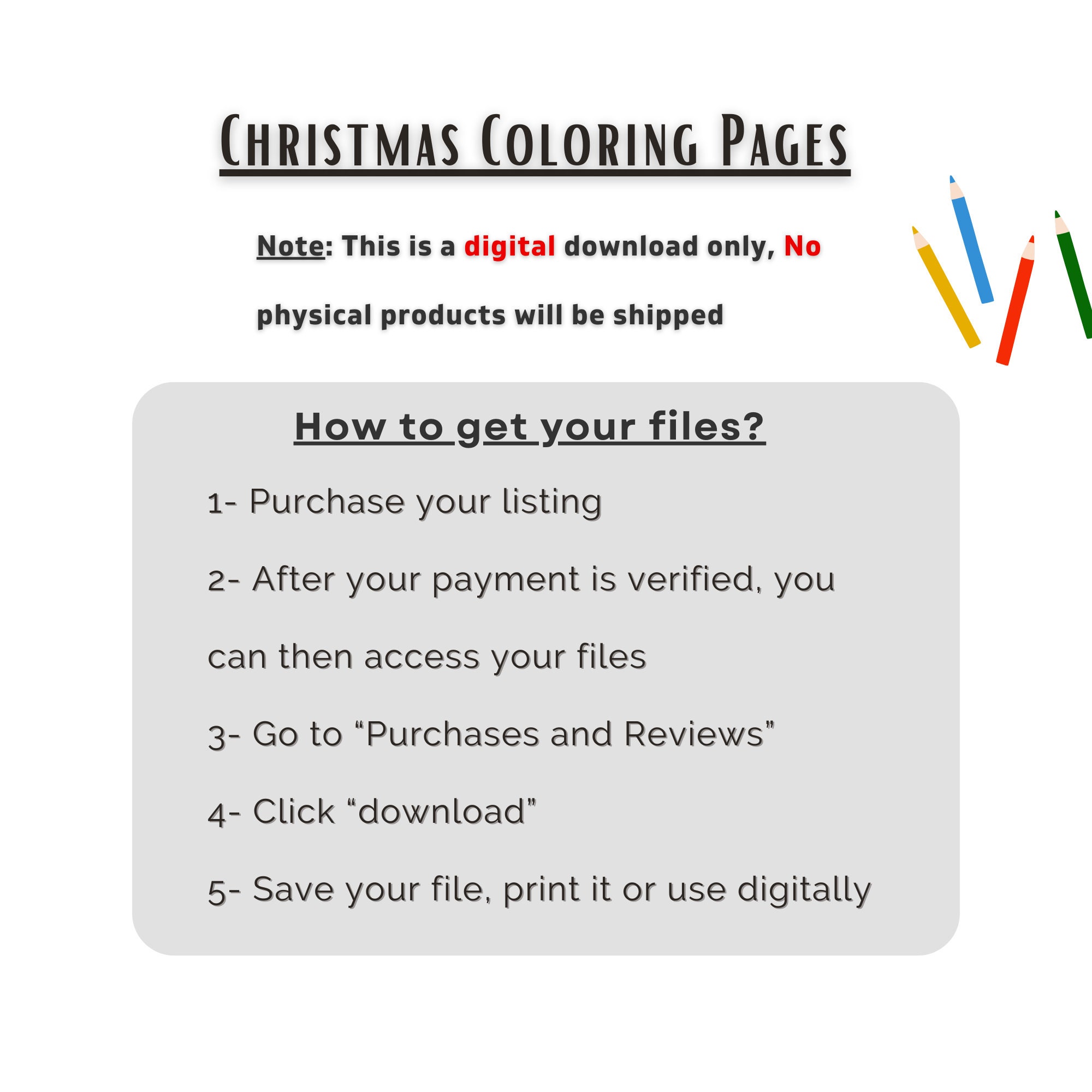 Christmas Coloring Pages, Printable Coloring Pages for Kids, Holiday ...