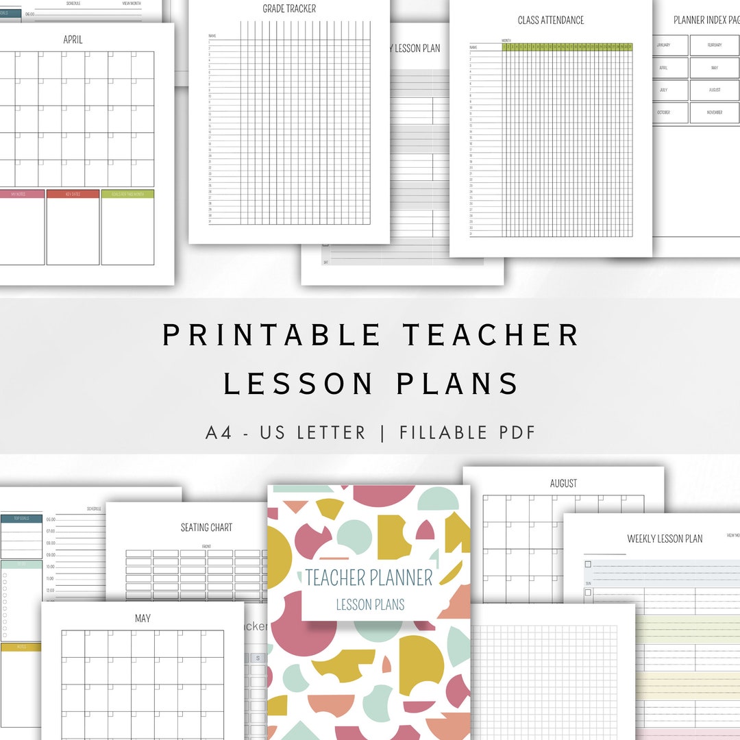 Teacher Lesson Planner Printable Digital Lesson Plan Lesson - Etsy